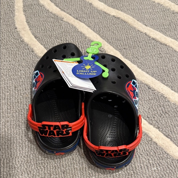 Star Wars | Shoes | Star Wars Kids Lightup Crocs J2 Black And Red ...